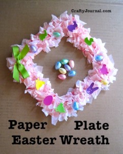 Paper Plate Easter Wreath
