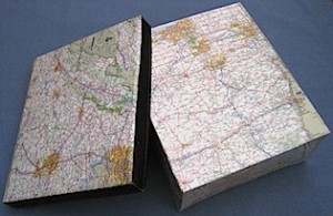 Map Covered Gift Box