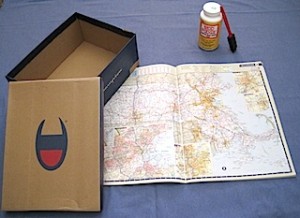 Map Covered Gift Box