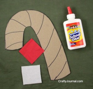 Scrunched Paper Candy Cane