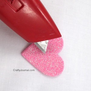 Sparkly Heart Button Covers