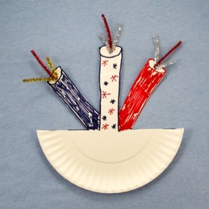 Paper Plate Pop Up Firecrackers