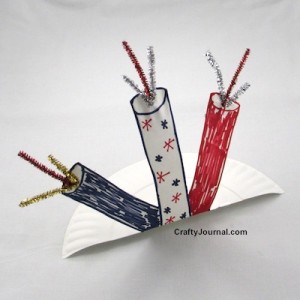 Paper Plate Pop Up Firecrackers