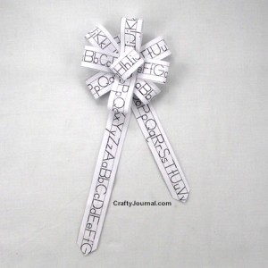 School Alphabet Strip Ribbon and Bow